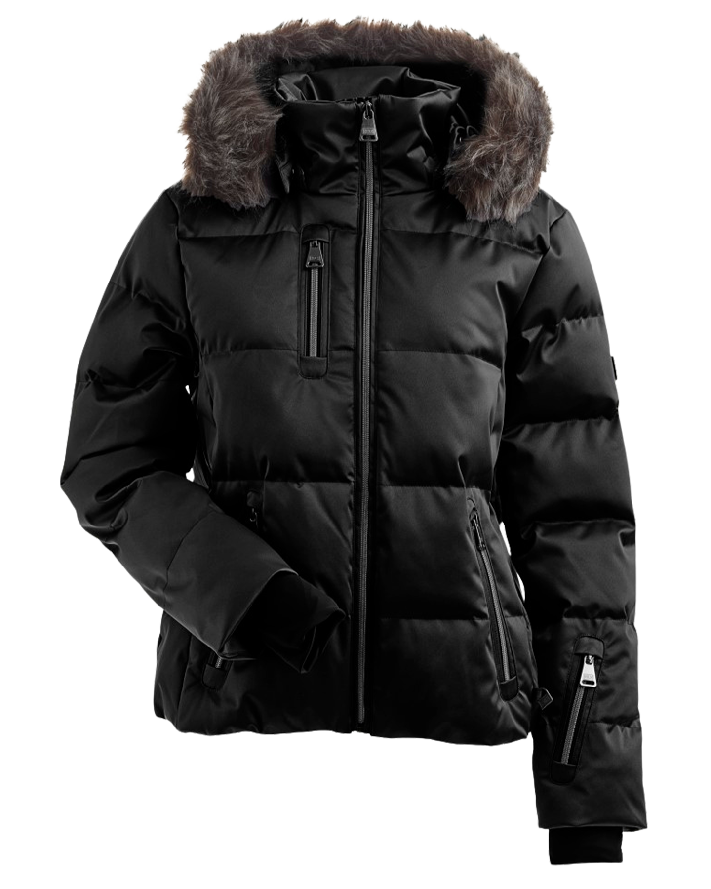 Nils Women's Skylar Metallic Puffer Snow Jacket - Black | Women's Snow ...