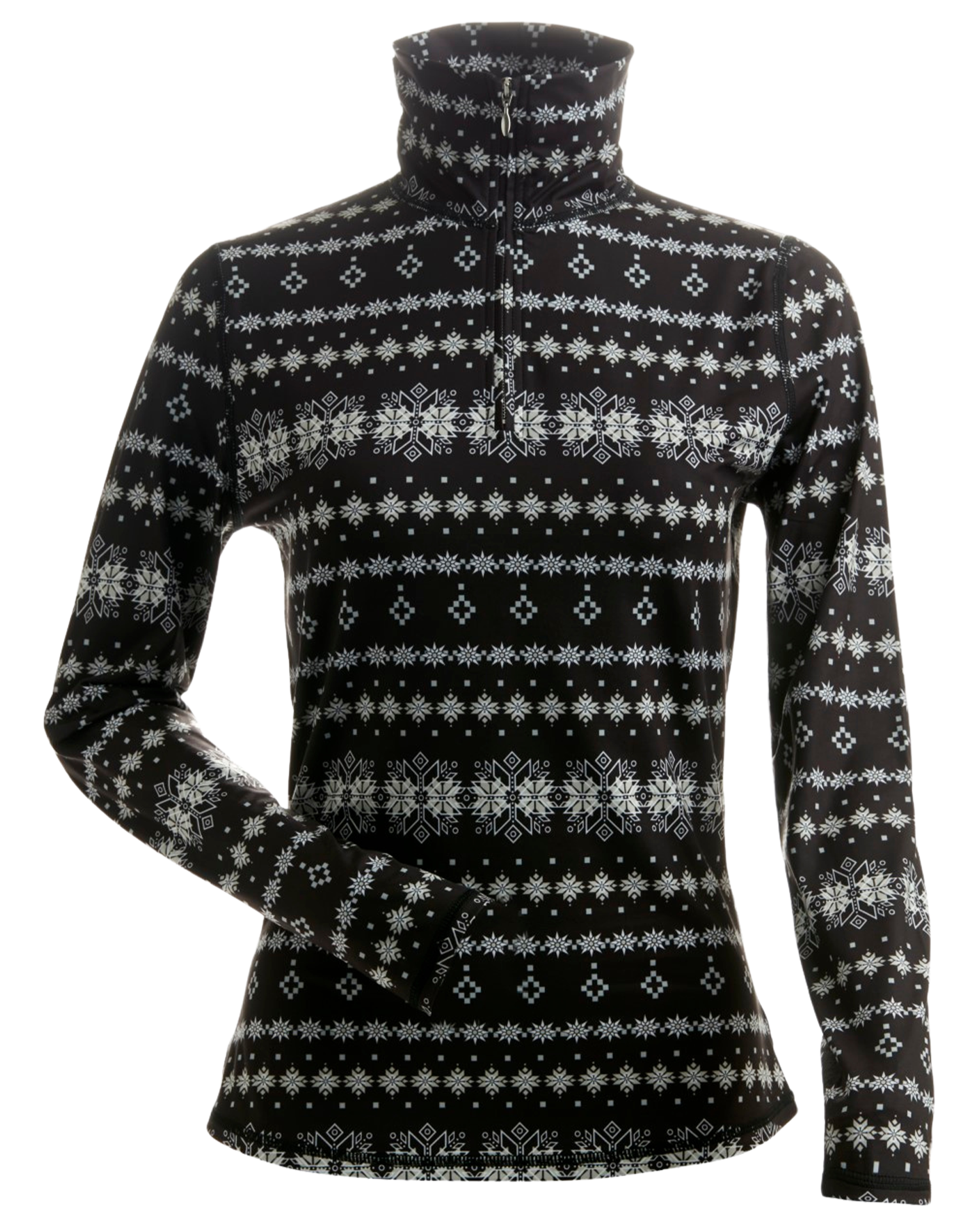 Nils Women's Snowflake Sweater - Black | Women's Sweaters – Snow Skiers ...